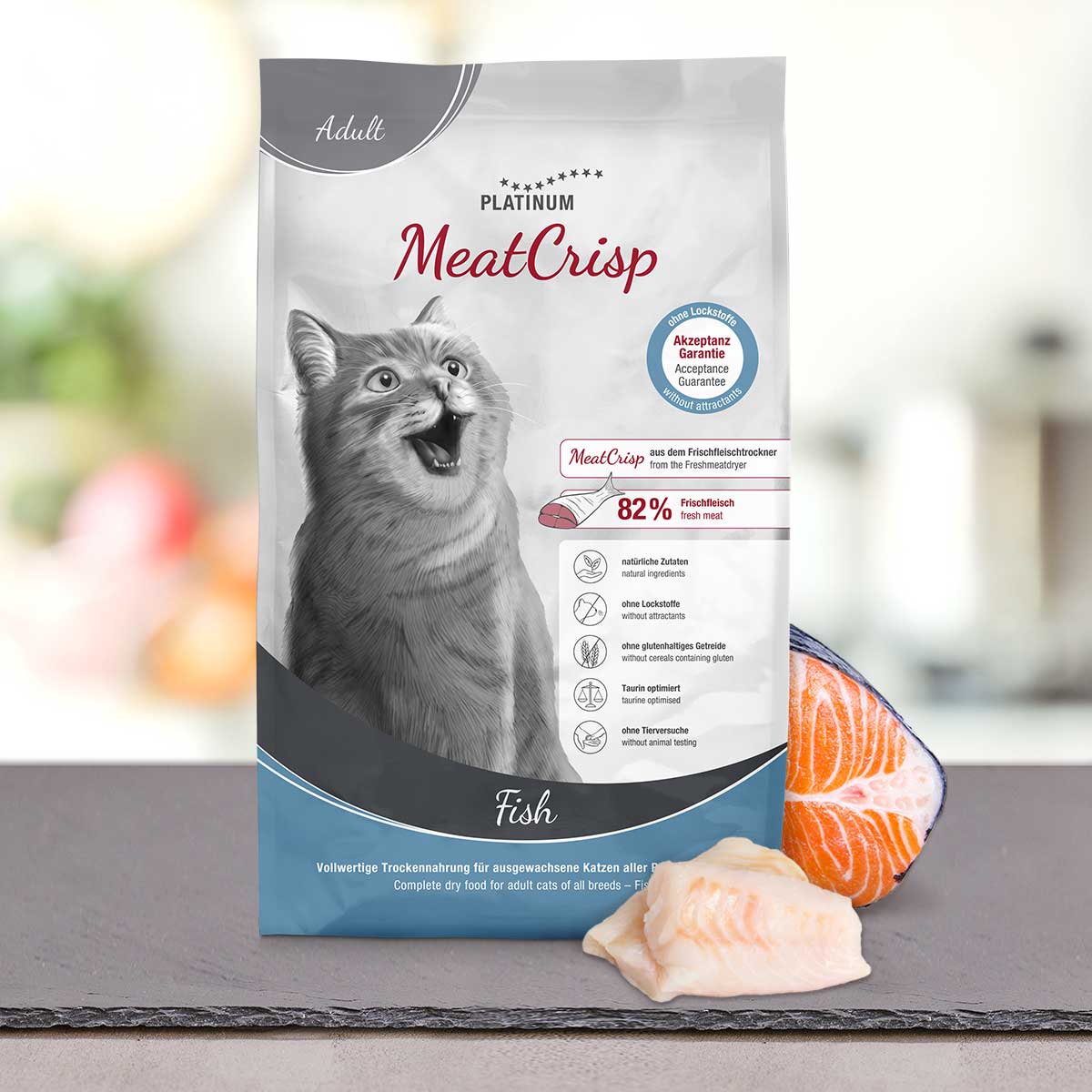 Platinum Meatcrisp Adult Fish ξηρά τροφή για ενήλικες γάτες