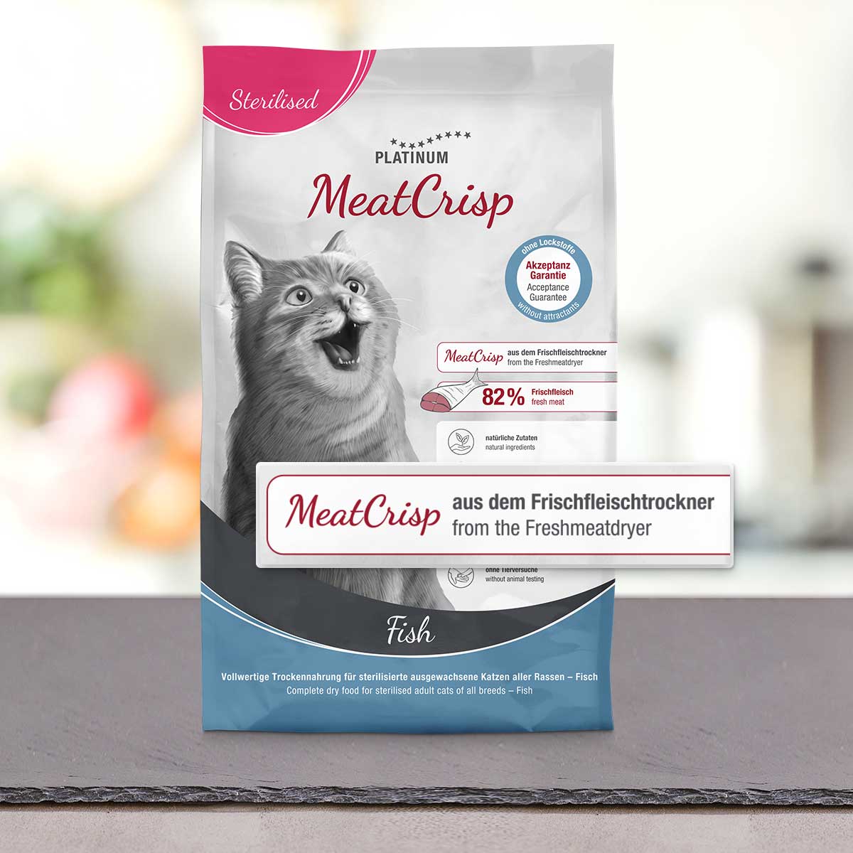 Platinum Meatcrisp Sterilised Fish ξηρά τροφή για στειρωμένες γάτες